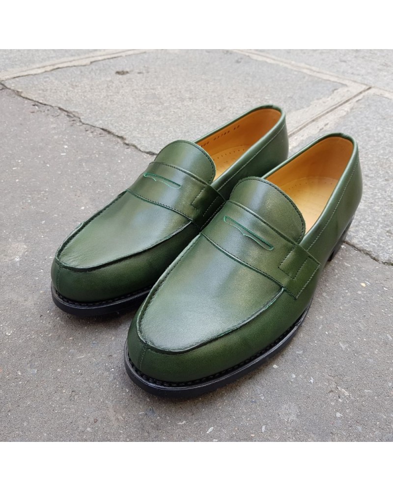 John Mendson Mocassin 2906 Dan Cuir Vert