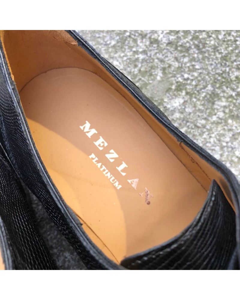 Mezlan Richelieu 4338 - Black Lizard | Elegant Style