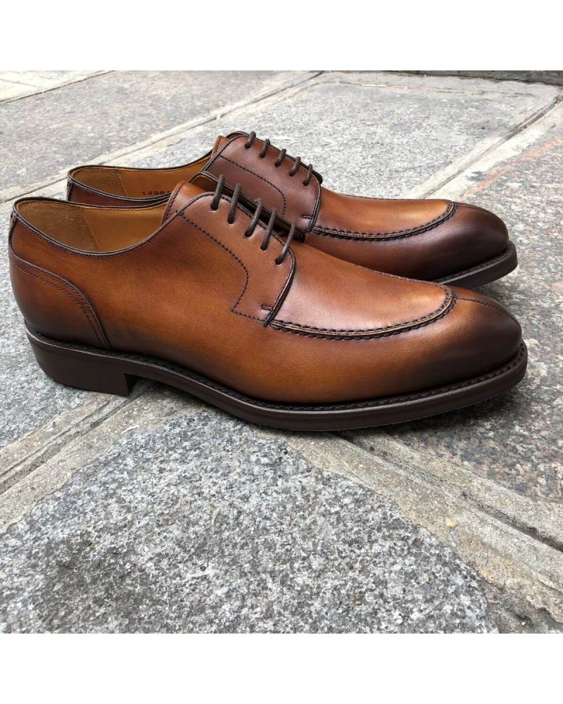 Derbie Berwick 3566 | Cuir marron cousu Goodyear