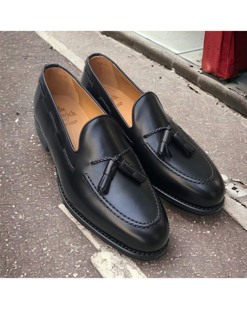 Mocassins Pompons Berwick 4340 en Cuir Noir