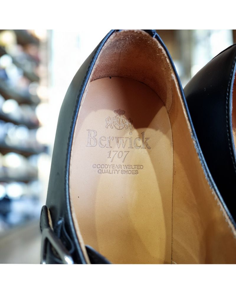 Berwick Chaussure à double boucles 2838, cuir noir