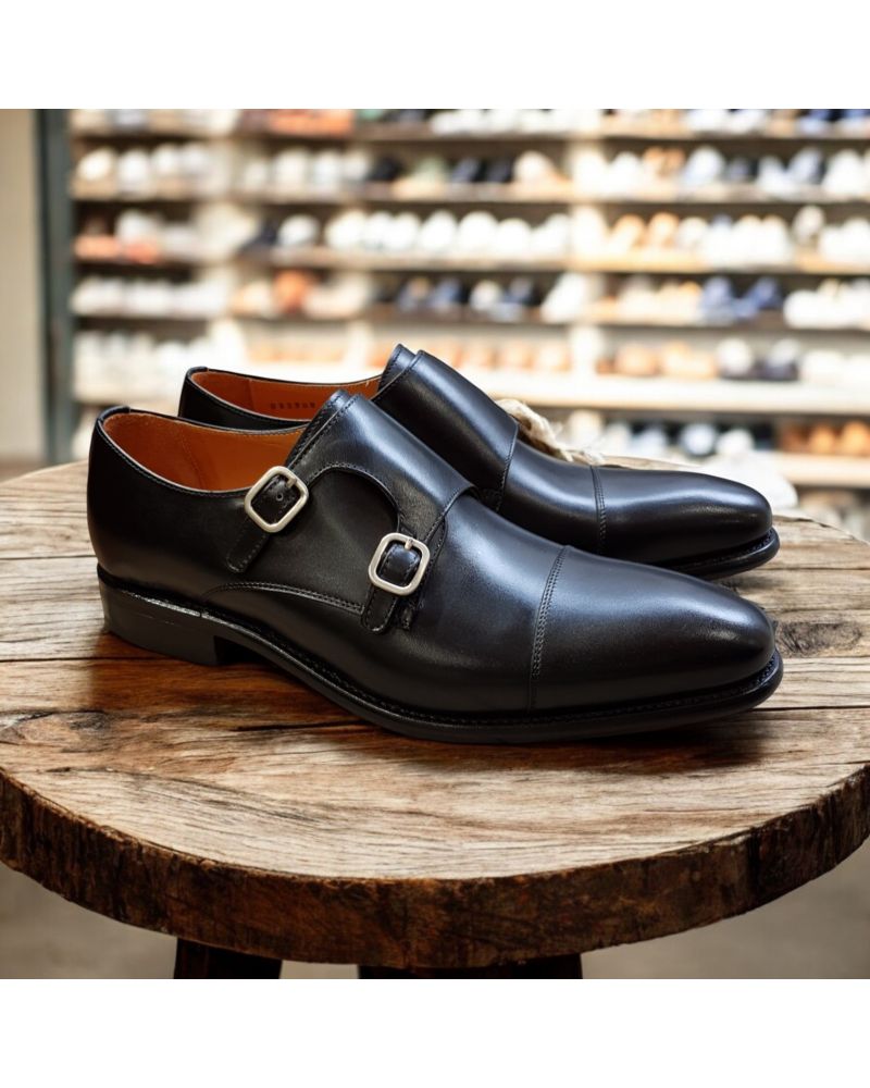 Berwick Chaussure à double boucles 2838, cuir noir