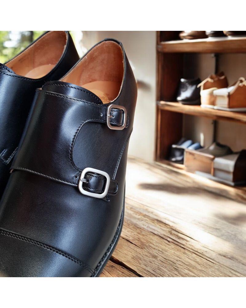 Berwick Chaussure à double boucles 2838, cuir noir