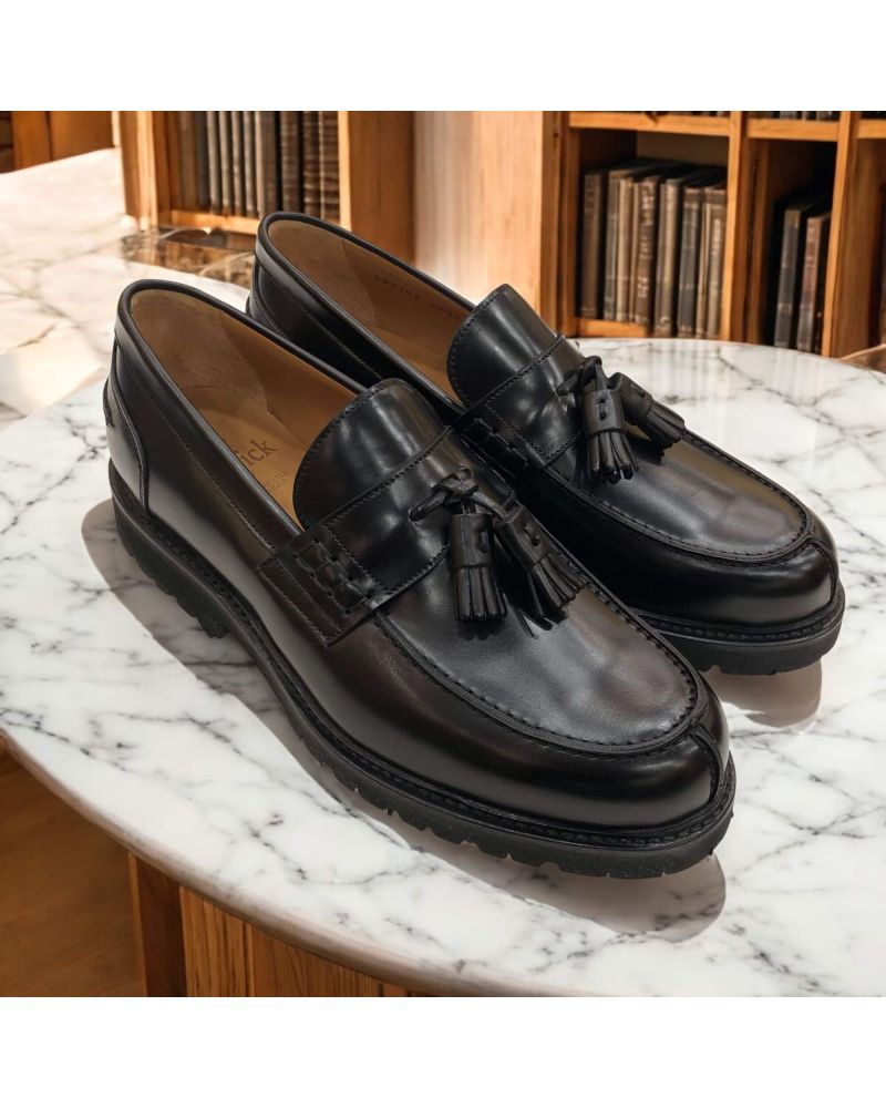 Mocassin à Pompons Berwick 5634 - Cuir Polido Noir | Berwick 1707