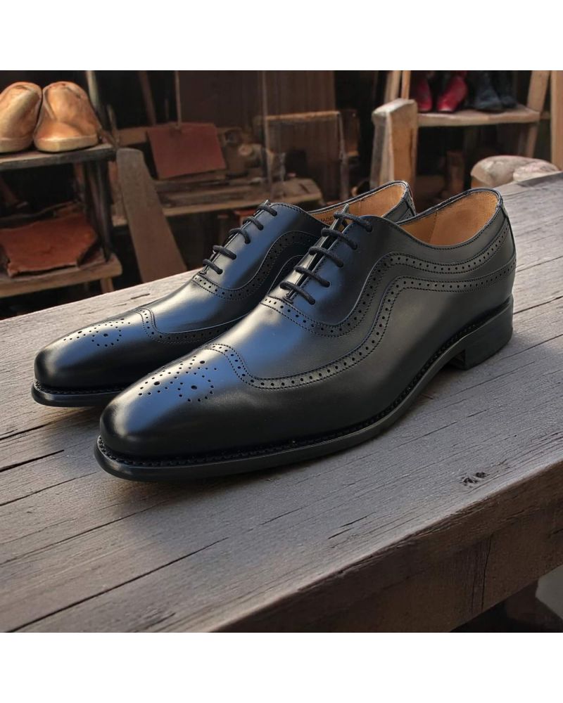 Berwick Oxford 2711 Brogue Black Leather | Goodyear Welted