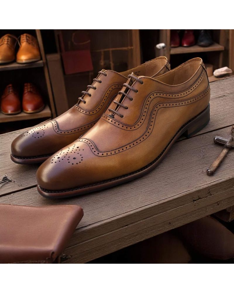 Berwick Oxford 2711 Brogue Brown Leather | Goodyear Welted